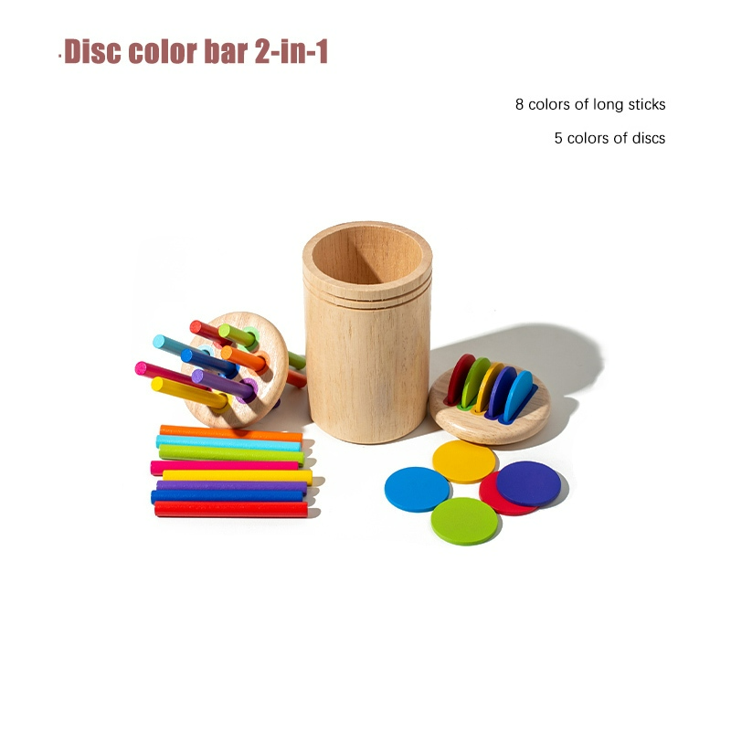 [Ready Stock] Montessori Wooden Colour Sorting Box 2in1 Coin Drop Toy ...