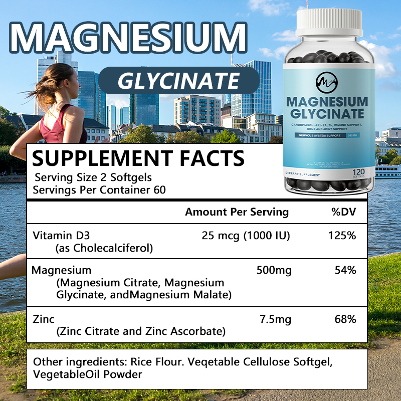 Minch Magnesium Glycinate Capsules 500mg Support Bone Immunity Immune ...