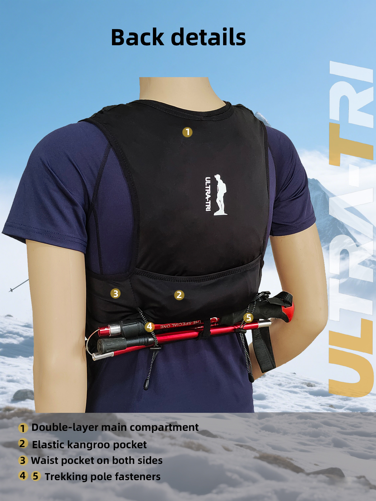 ULTRA-TRI Hydration Running Backpack Vest Trail Run Pack Lightweight ...