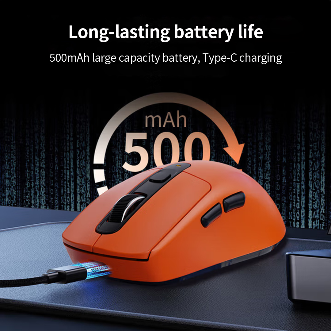 Acer OMR227 Wireless Tri-Mode Mouse 6400DPI High-Precision Tracking Type-C Charging Ergonomic ...