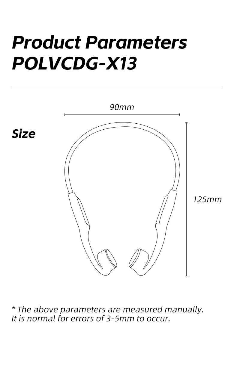 Polvcdg-X13 IPX8 Waterproof Swimming Bone Conduction Headset 32g Memory ...