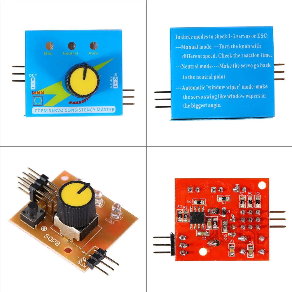 NEEBRC Simple Multi Servo Tester CCPM Consistency Master Checker 3CH ...