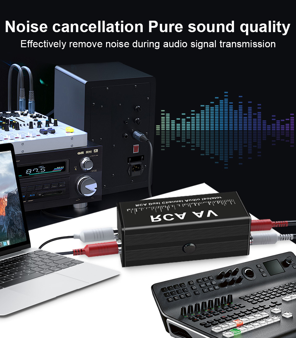TITAK-Audio Noise Filter Ground Loop Isolator for RCA Eliminate Hum ...