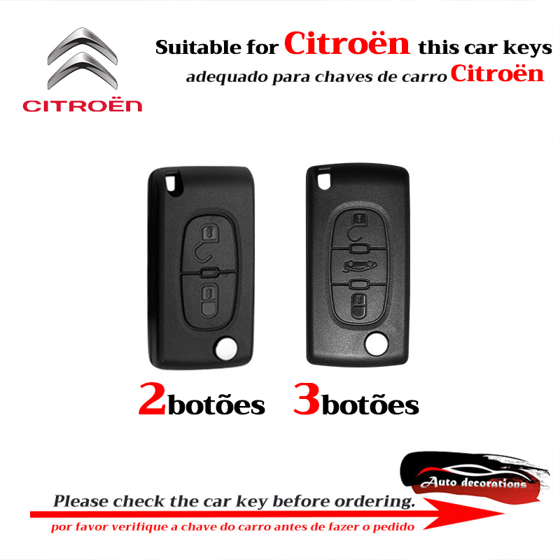 2/3 buttons car key case for Citroen C3/C4/Aircross key holder Citroen ...