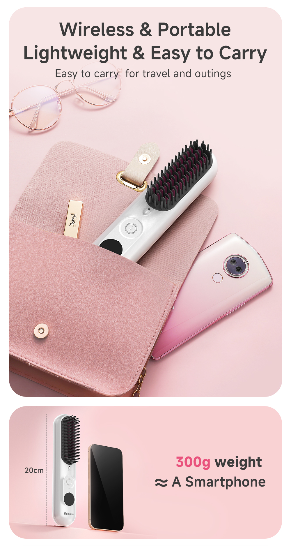 【NEW】Simplus Cordless Portable Hair Straightener Brush | 20 Million ...