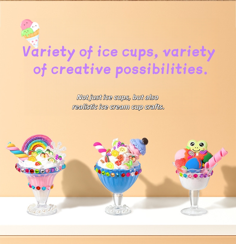 571pcs/594pcs Ice Cream Guka Charm Set Box, Cream Glue DIY Kit ...