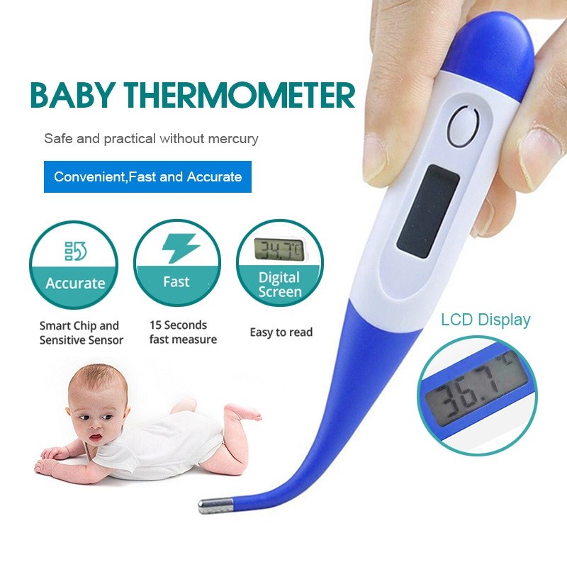 Omron Digital LCD Display Fever Thermometer With Beeper For Children ...