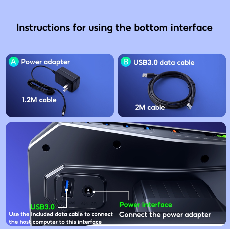 OATSBASF Gaming Style Computer Display Heightening Stand With USB3.0 ...