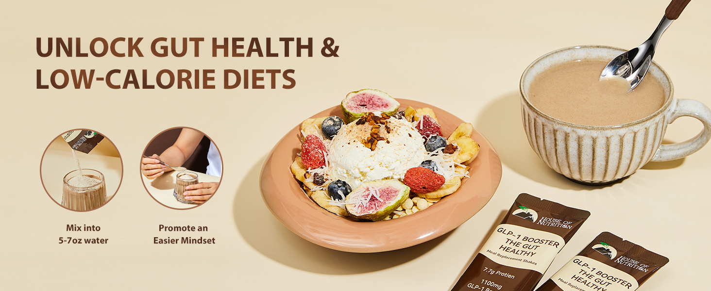 Free Gift Fiber GLP-1 High Protein Meal Replacement Powder Diet Shake ...