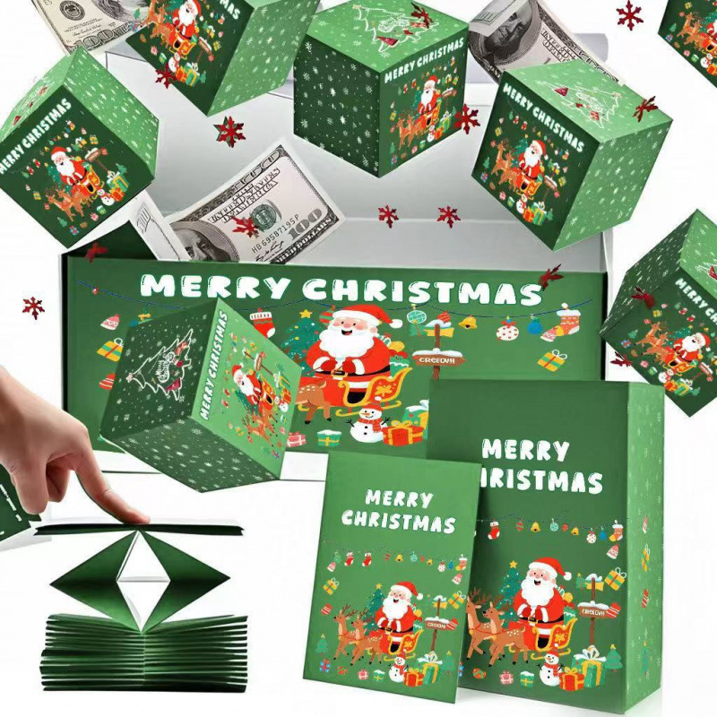 Happy New Year Money Gift Box Surprise Explosive Gift Box Christmas ...