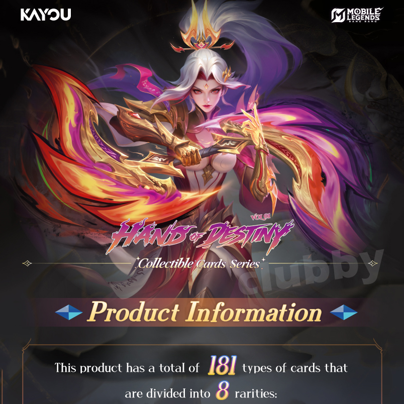 100 Mobile legends Bang Bang card KAYOU MLBB rare SP/UR/PTR kad Hand of Destiny board game ...