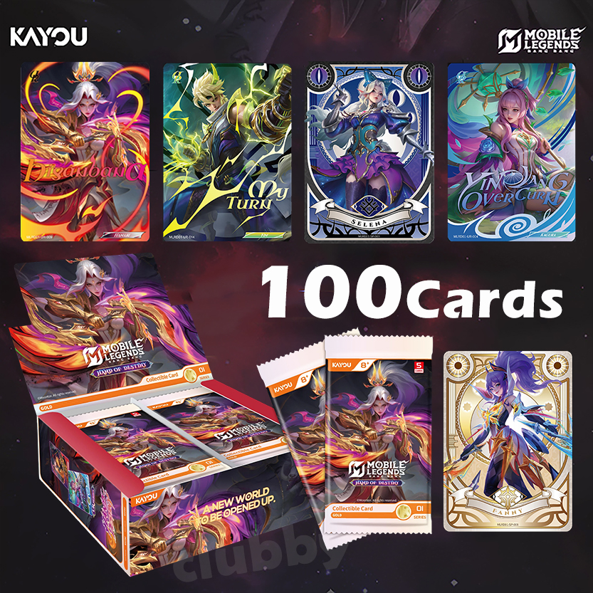 100 Mobile legends Bang Bang card KAYOU MLBB rare SP/UR/PTR kad Hand of Destiny board game ...
