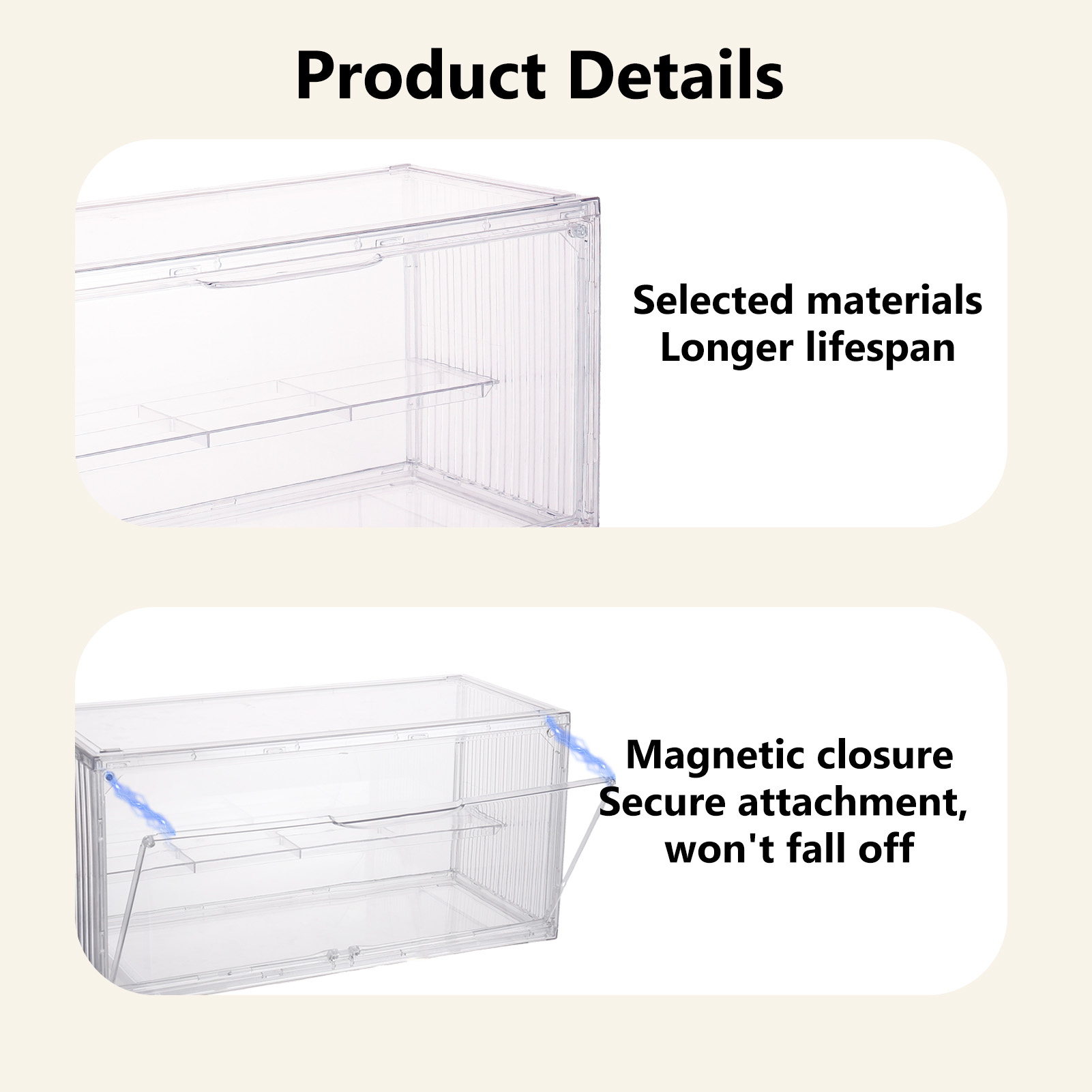 Palm0 Magnetic Transparent Blind Box Display Box Stackable Large ...