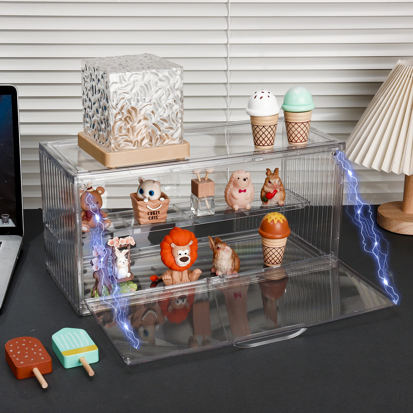 Palm0 Magnetic Transparent Blind Box Display Box Stackable Large ...