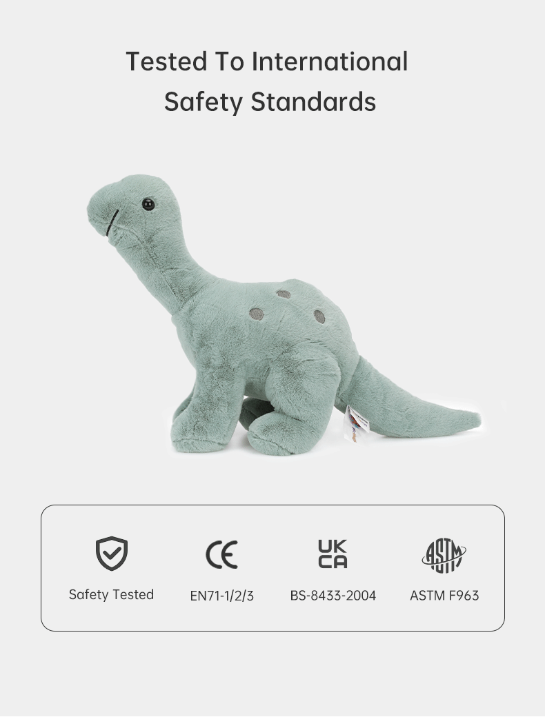 McHugs Brontosaurus Plush Toy Soft and Cuddly Long Neck Dinosaur ...