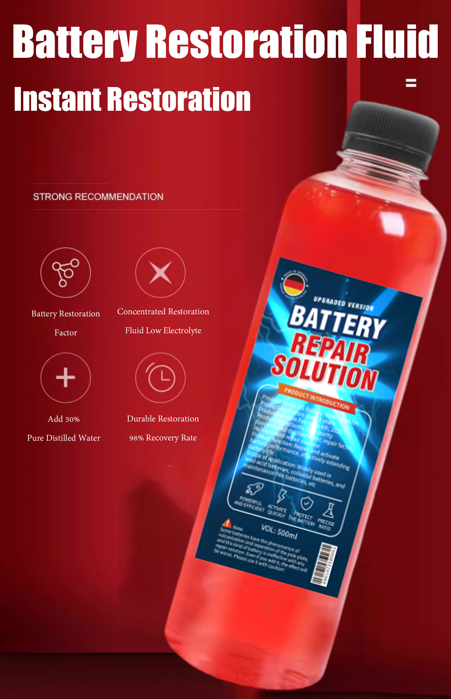 Keep Your Battery 10X Stronger!⚡️Air Bateri Kereta Battery Repair Fluid ...