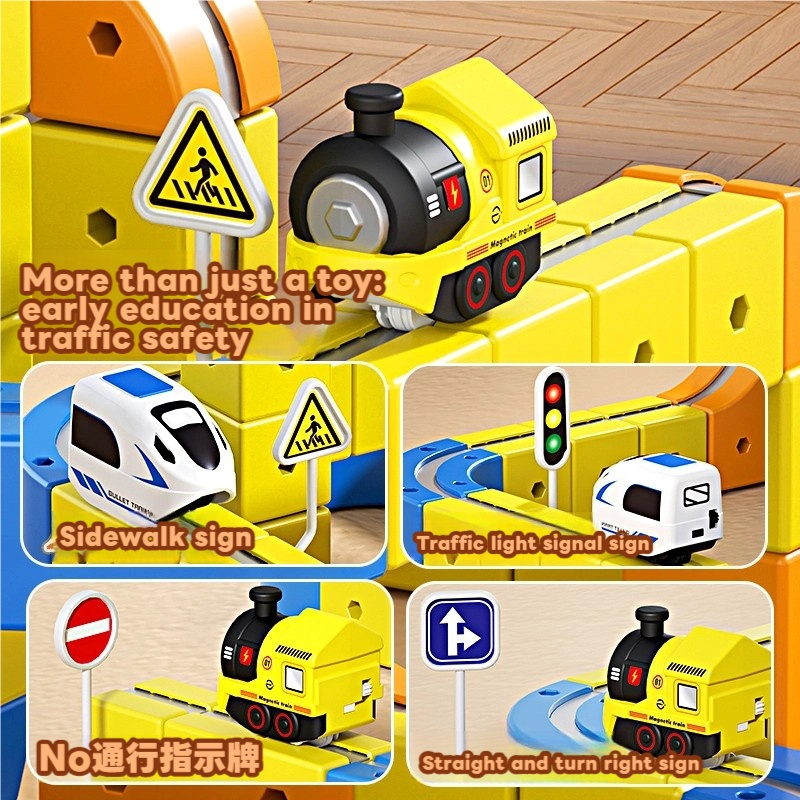 Magnetic Train Toys for Kids | Electric Track Set with 3D Designs ...
