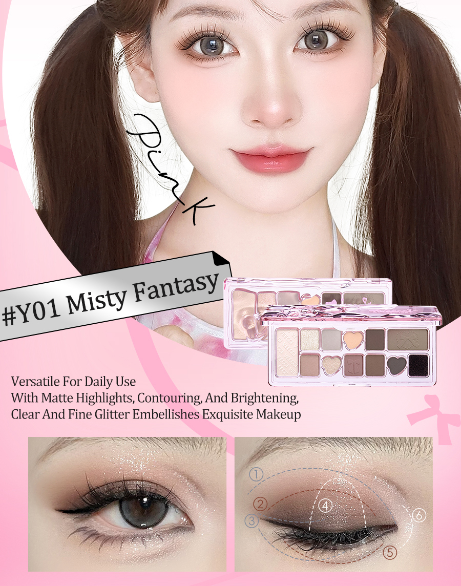 VEECCI Ribbon eyeshadow palette Fantasy Eye Shadow Plate Lasting ...