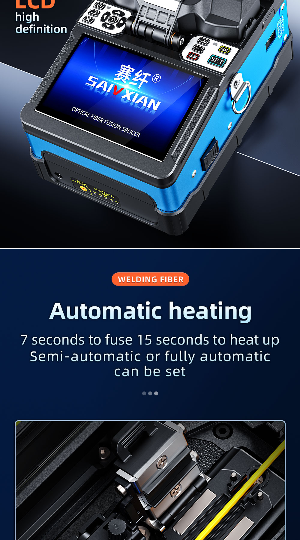 Fully Auto Core Alignment Fusion Splicer | 9s Heating Long Battery | 5G ...