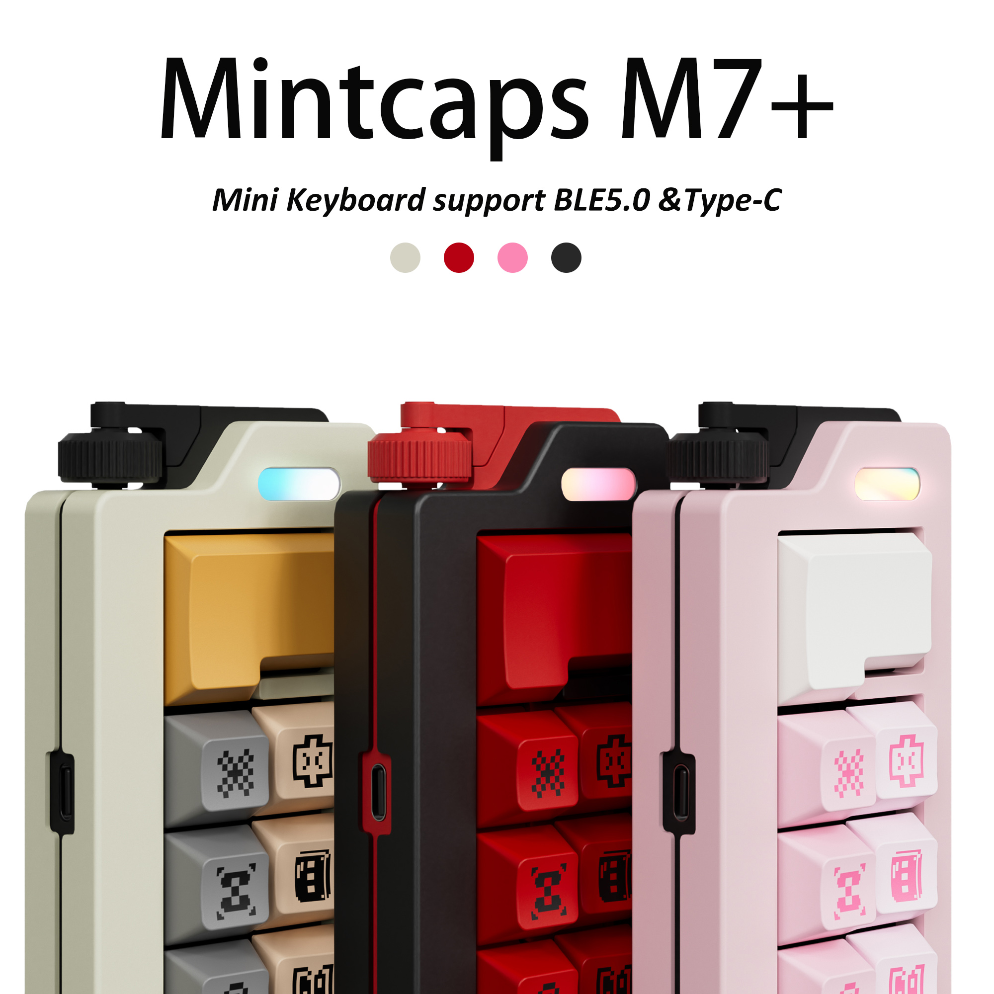 Yongqiu M7+ Mini Mechanical Keyboard Hot swap RGB light Wireless ...