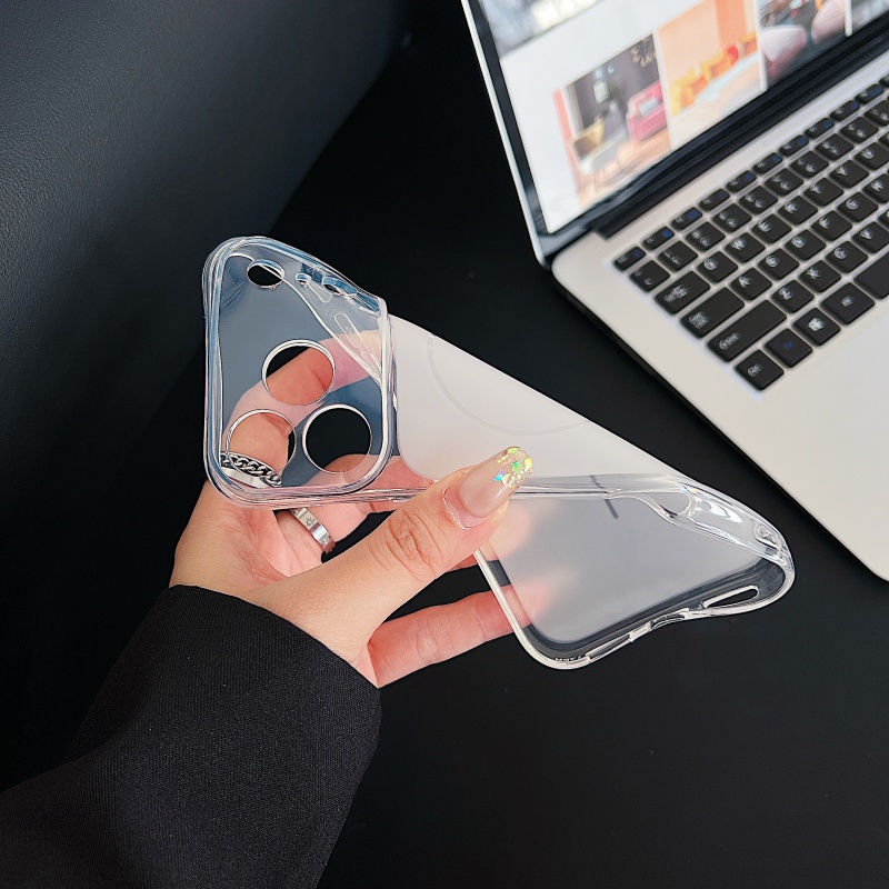 Instantly enlarged window ultra-thin TPU frosted semi transparent phone ...