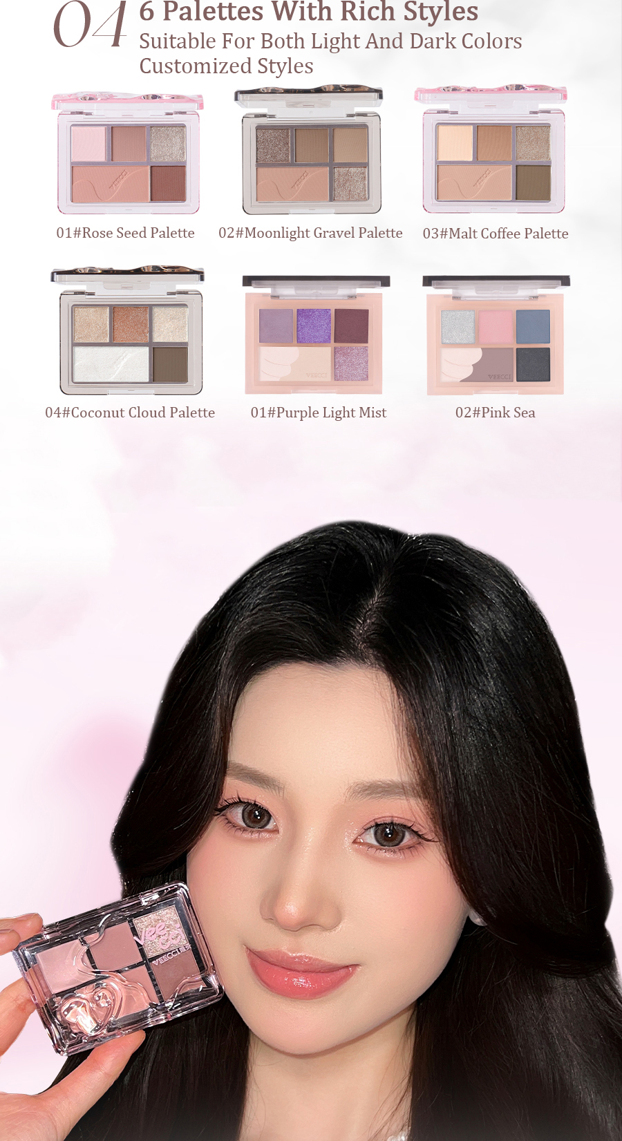 VEECCI Eyeshadow Palette Makeup - 5 Colors | Shopee Malaysia