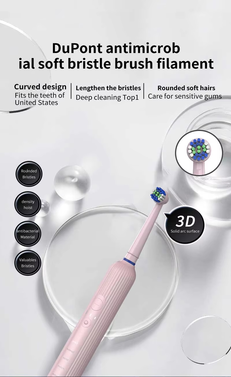 Hisoka Rotating Electric Toothbrush Effective Cleaning Soft Reach ...