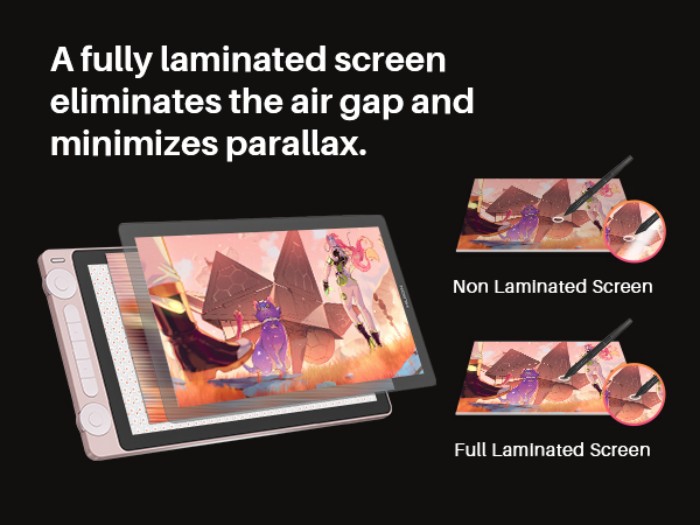 HUION Kamvas 13 (Gen 3) Drawing Tablet with Screen, 13.3 Canvas Glass 2 ...