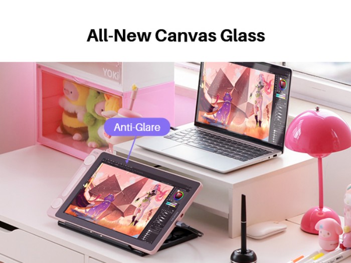 HUION Kamvas 13 (Gen 3) Drawing Tablet with Screen, 13.3 Canvas Glass 2 ...