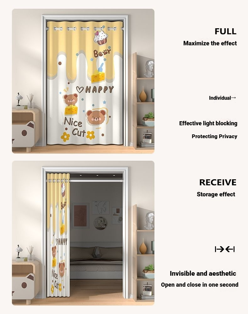 AC Room Divider Curtain Draft Stopper Bedroom Kitchen Bathroom Door ...