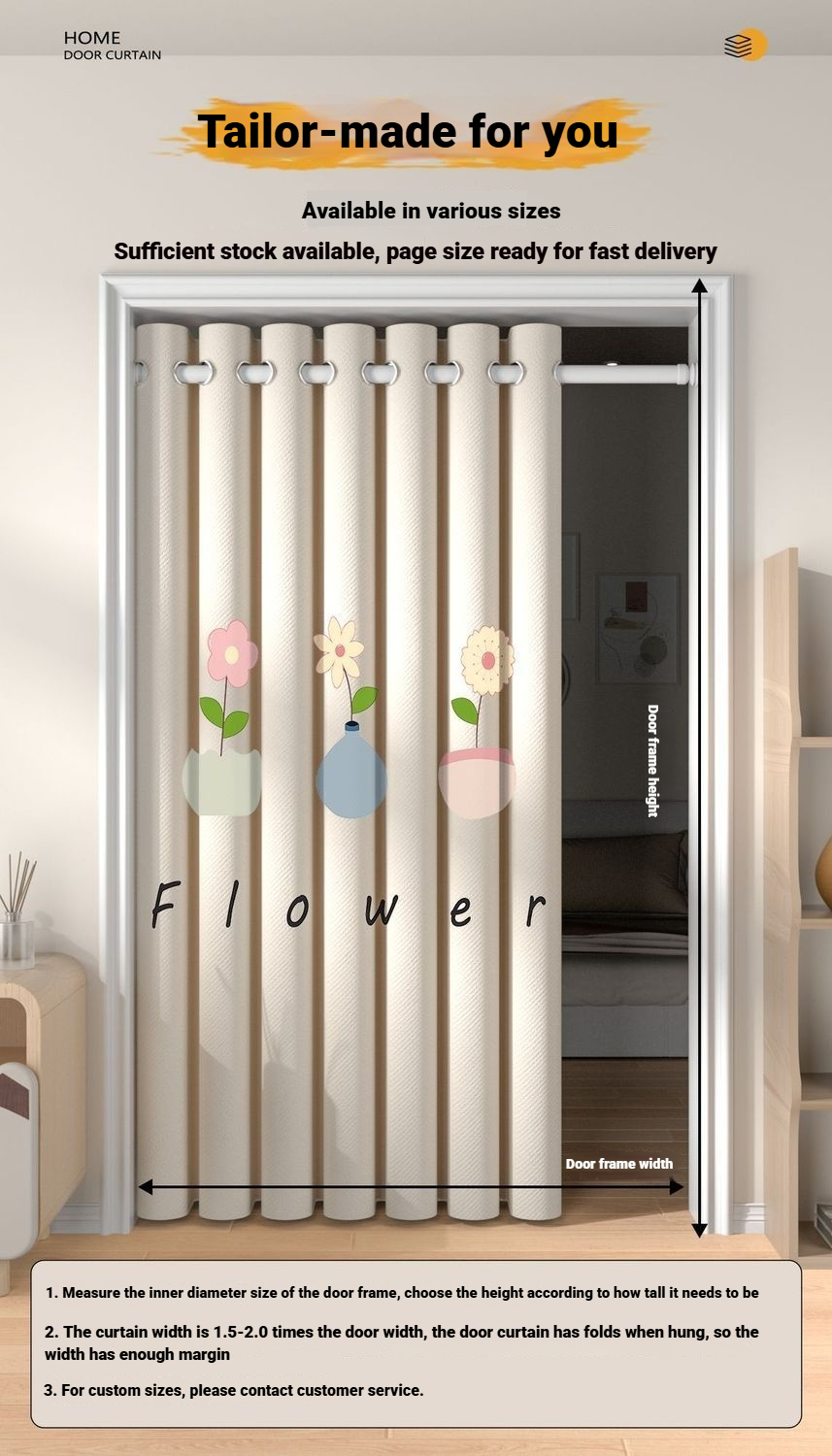 AC Room Divider Curtain Draft Stopper Bedroom Kitchen Bathroom Door ...