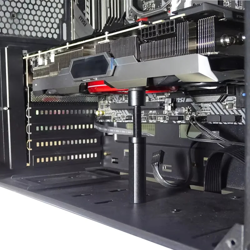 Aluminum GPU Holder Vertical Telescopic Rotating Stand Magnetic Bracket ...