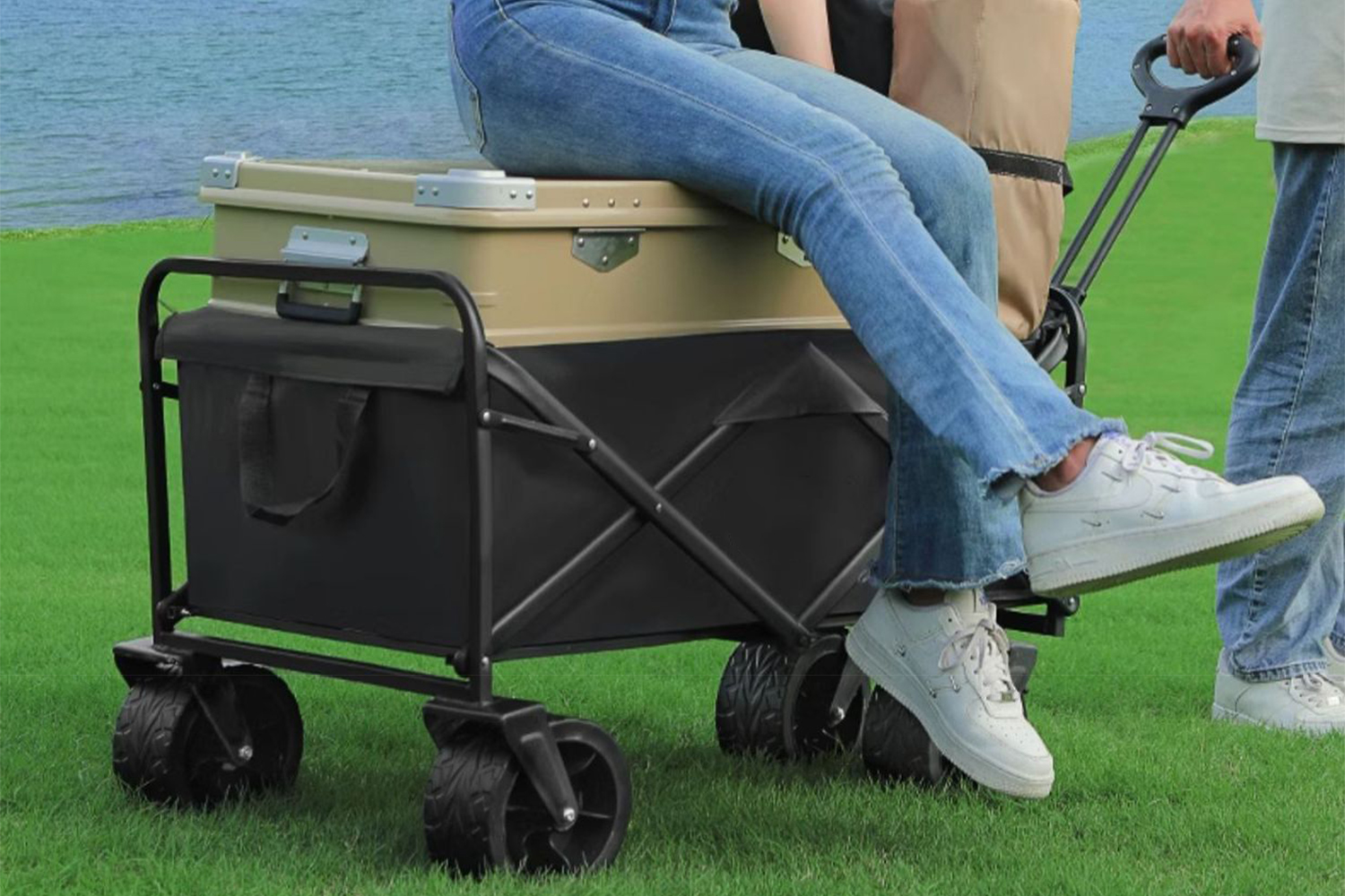 Foldable trolley 300L outdoor travel trolley tool trolley camping ...