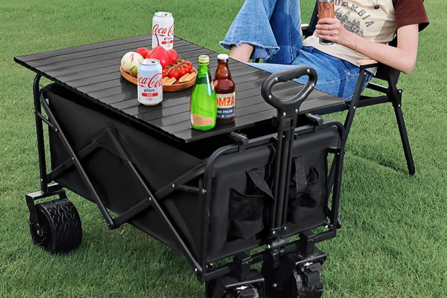 Foldable trolley 300L outdoor travel trolley tool trolley camping ...