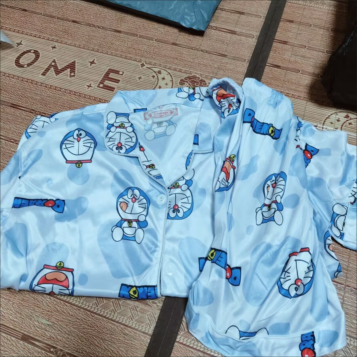 Summer Pajamas Female Cartoon Tinkerbell Cat Doraemon Short-Sleeve ...