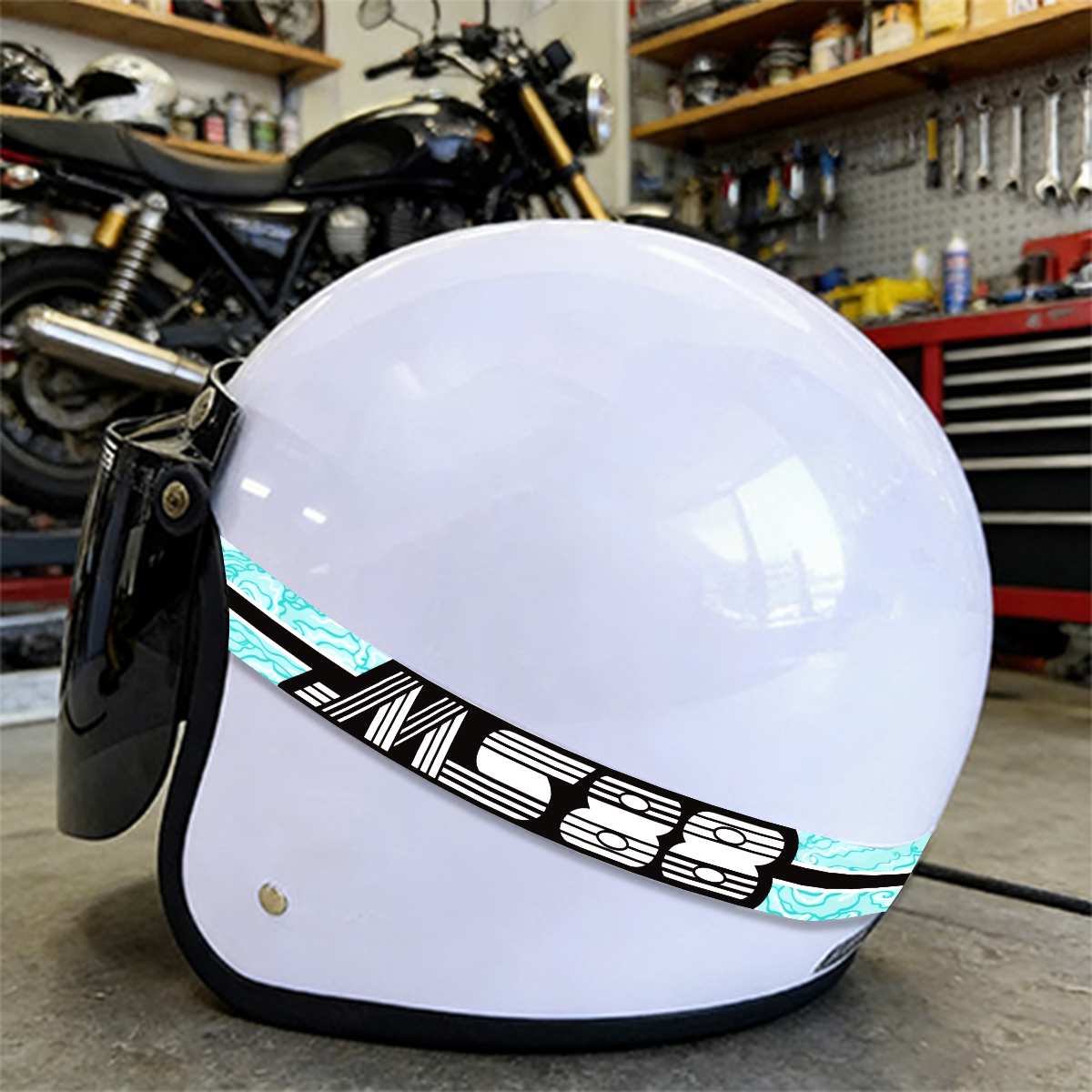 NEW MS88 Pelekat helmet sticker 57 saiz Waterproof moto Helmet Decal ...