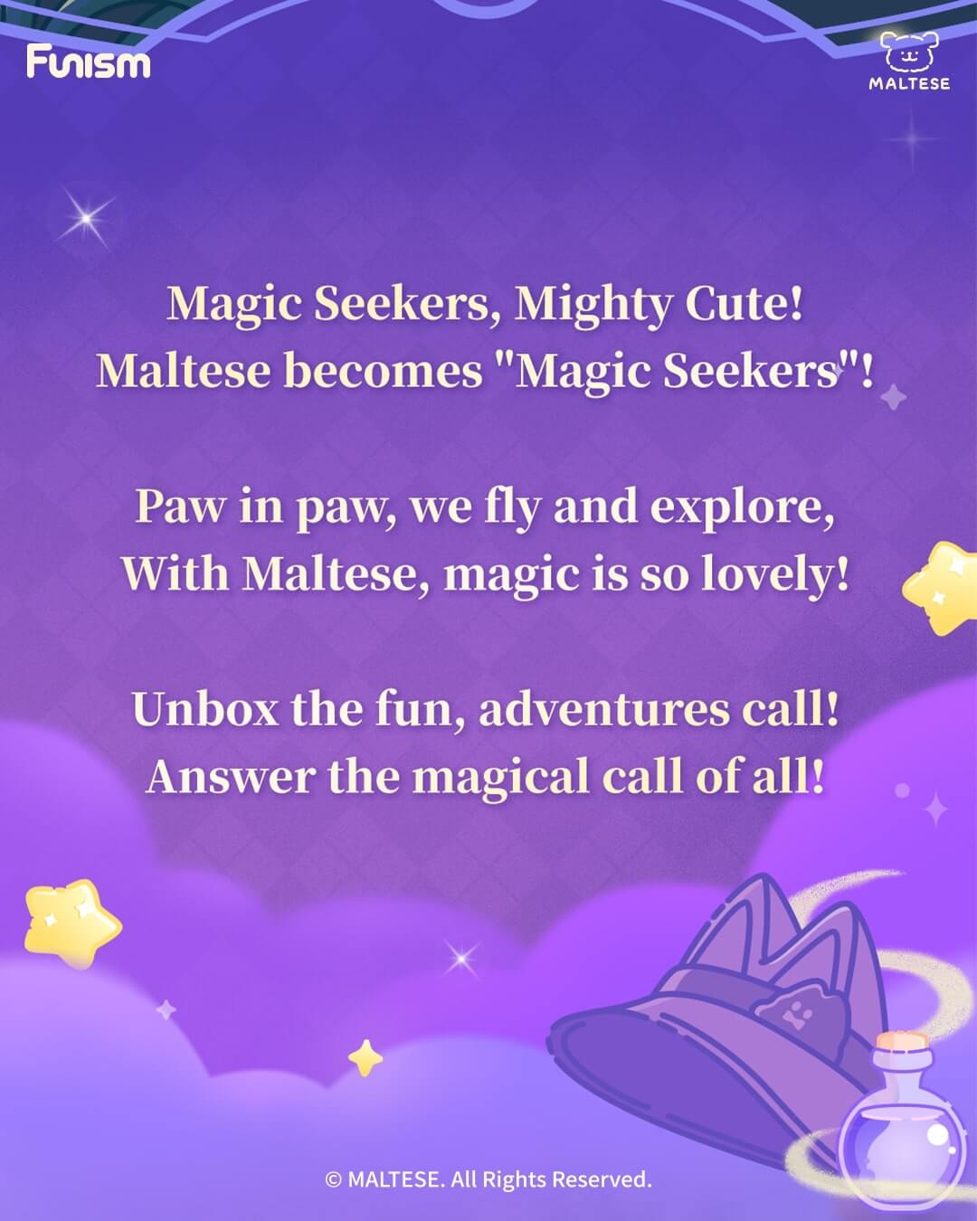 FUNISM Maltese Magic Seekers Series Blind Box Plush Blind Box Action ...