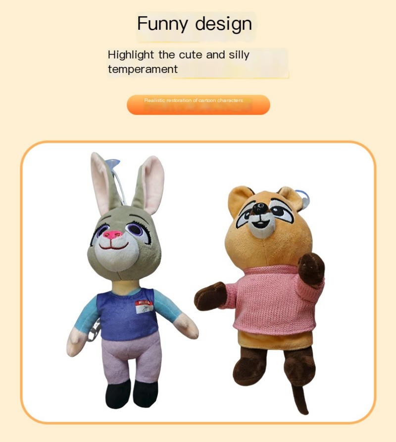 Disney Cartoon Anime Movie Zootopia Plush Toy Fox Nick Rabbit Judy ...