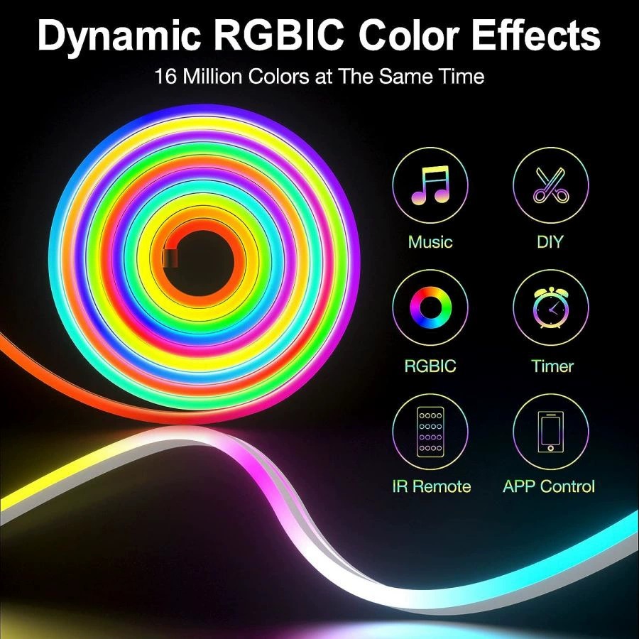 In Stock 】RGBIC 10m / 5m / 3m USB charging interface 5V RGBIC Home ...