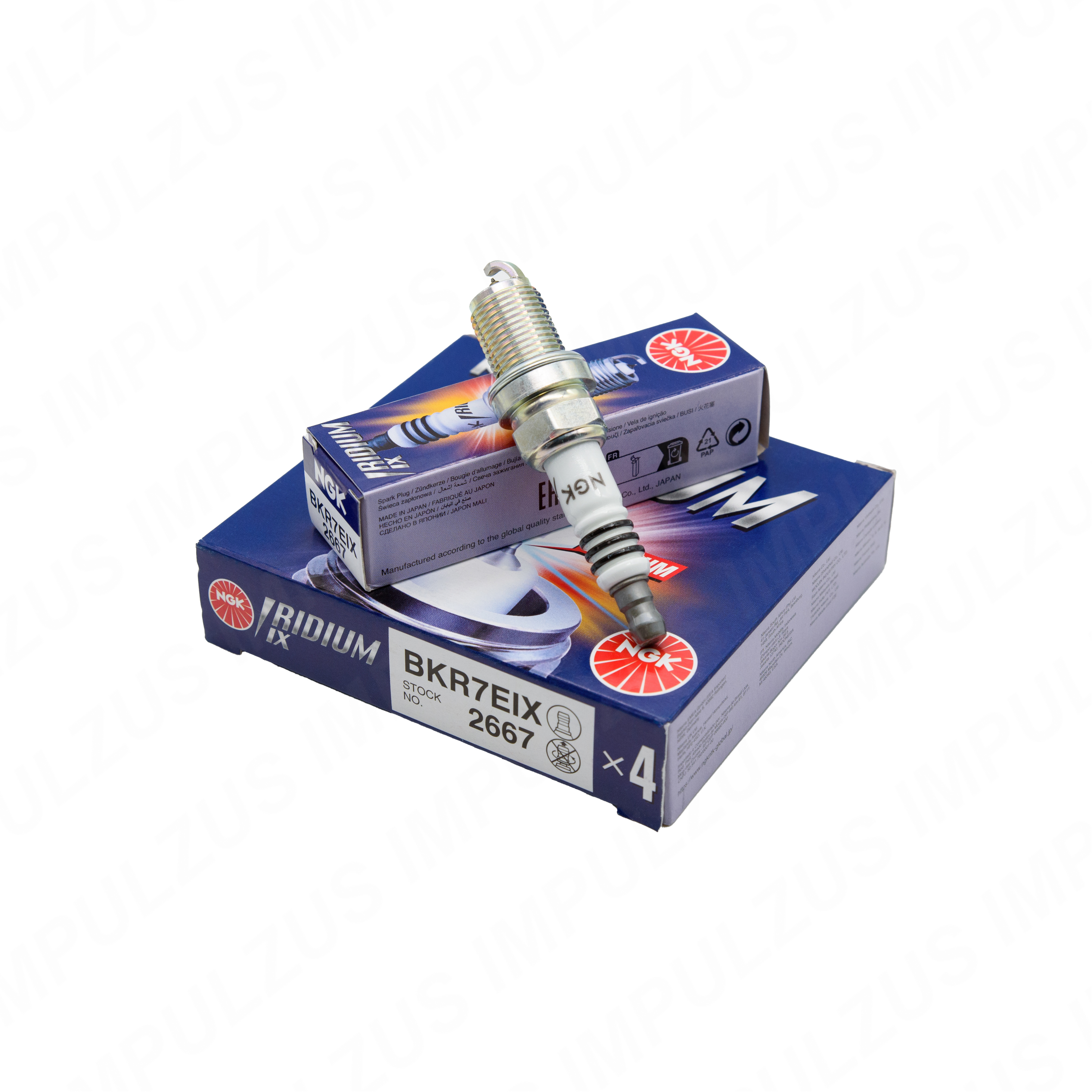 100% ORI NGK Iridium IX Spark Plug 2667 BKR7EIX 2668 BKR8EIX 2669 ...