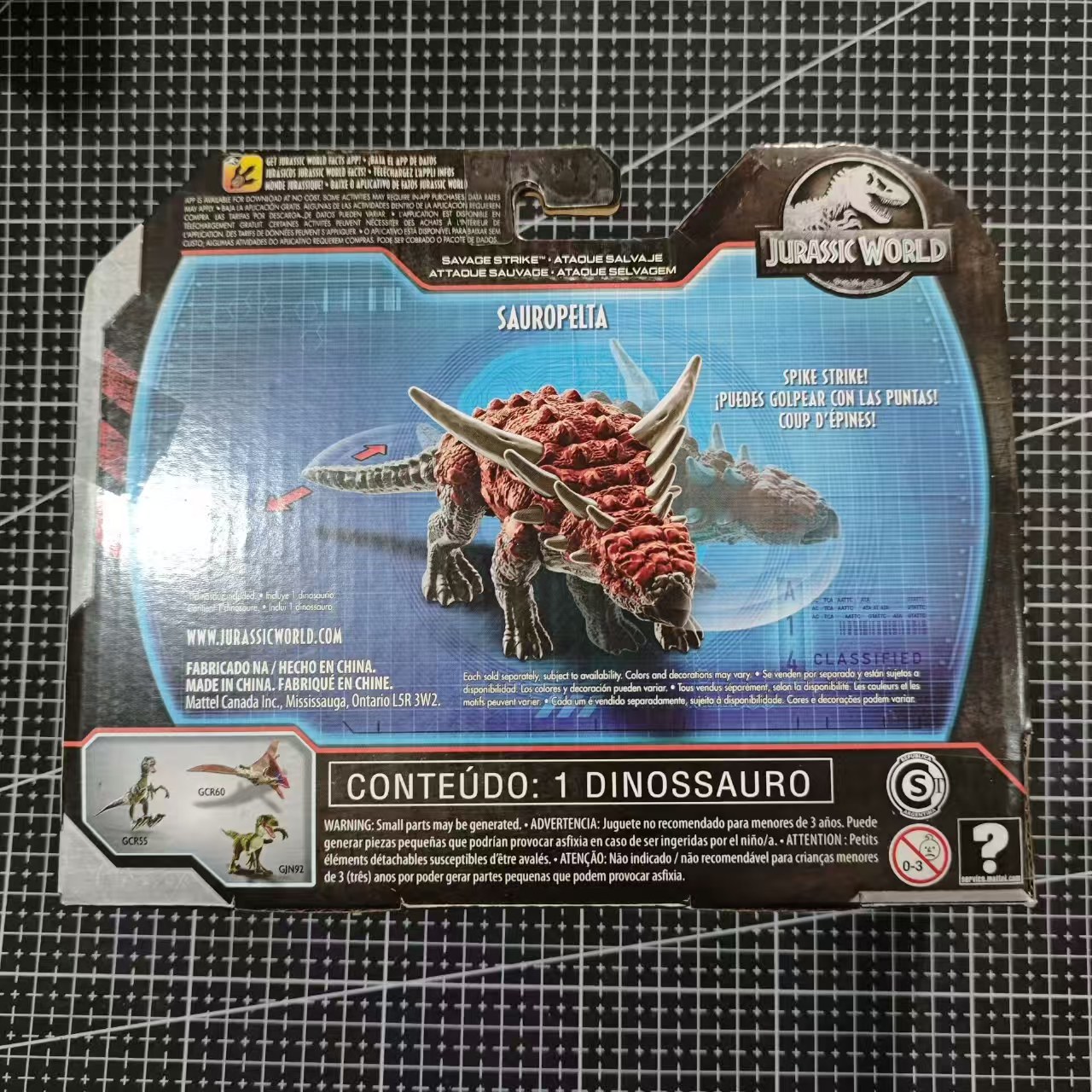 Jurassic World Toys Savage Strike Sauropelta Figure, Smaller Size with ...