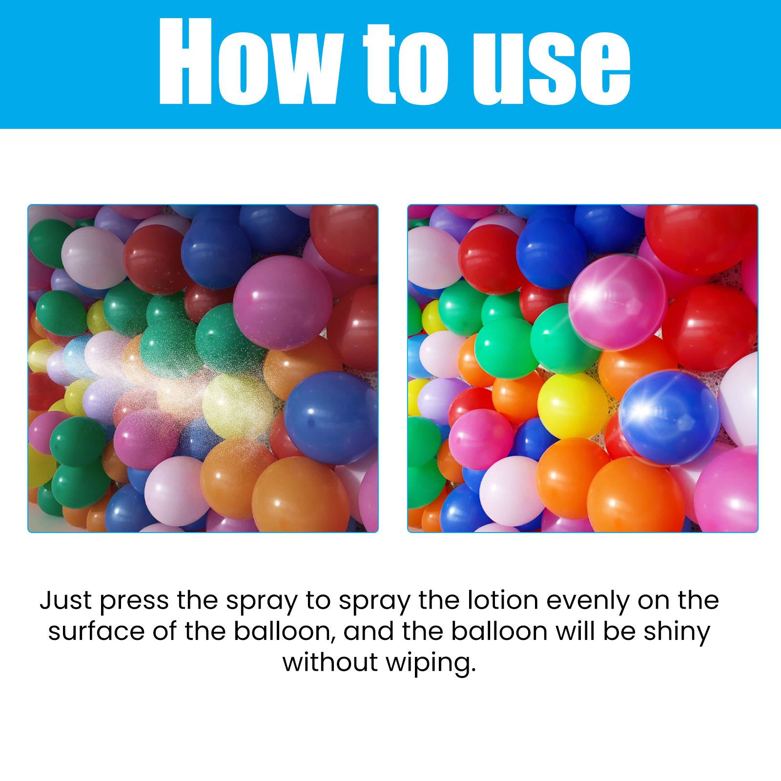 Jue Fish Aerosol Balloon Spray Surface Texture Glossy Long Lasting Non ...