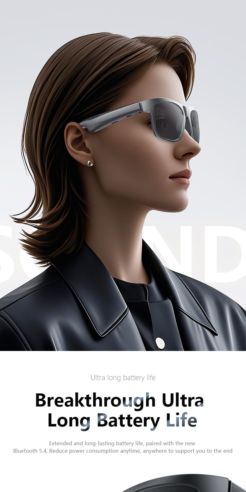 Airmars SG10 Smart Glasses Bluetooth 5.4 Headset AI Real-time ...
