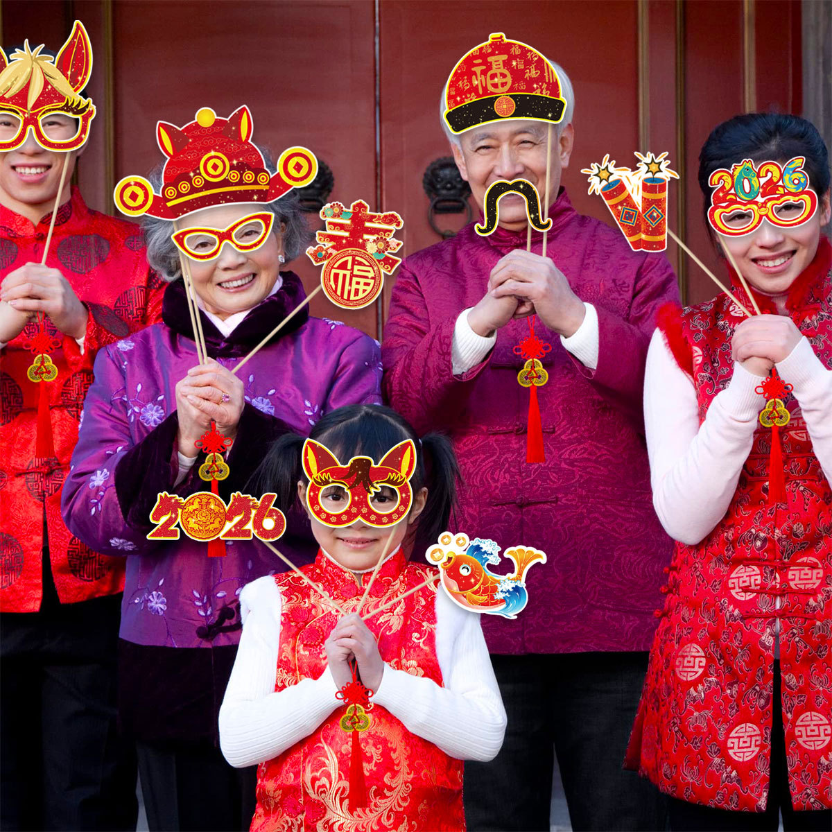 2026 Horse Year Spring Festival Decorations Photo Booth Props Happy New ...