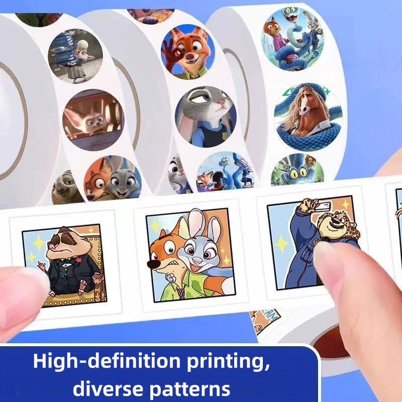 500Pcs Zootopia Stickers Roll Judy Hopps Nick Wilde DIY phone ...