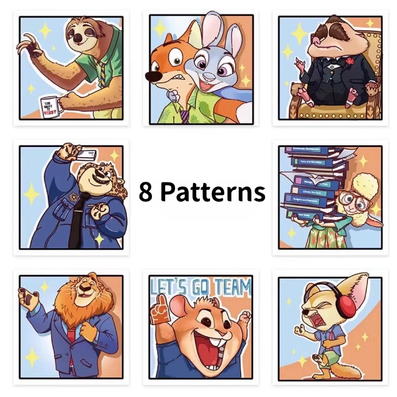 500Pcs Zootopia Stickers Roll Judy Hopps Nick Wilde DIY phone ...