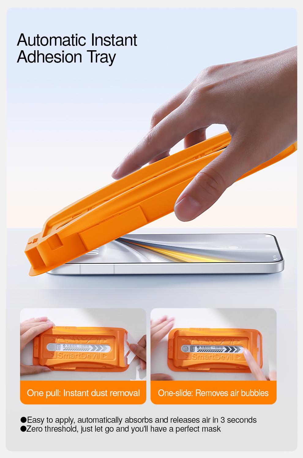 SmartDevil Dust-Free Chamber Quick Install HD Anti-Fingerprint Tempered ...