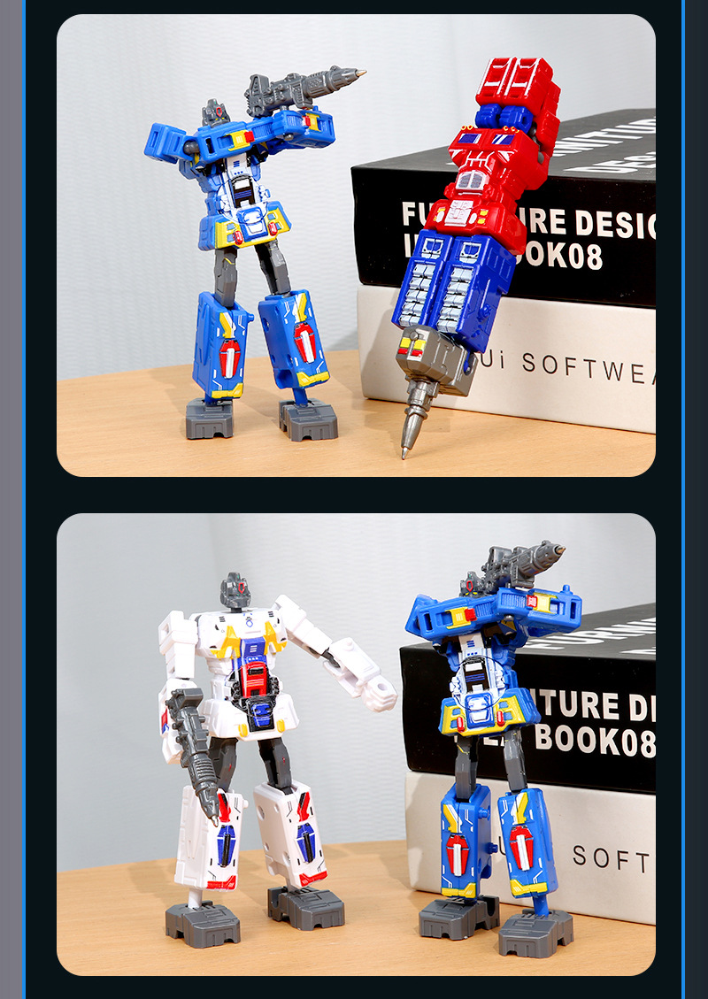 Robot Transformer Ballpoint Pen, 2-in-1 Multifunctional Kids Toy ...