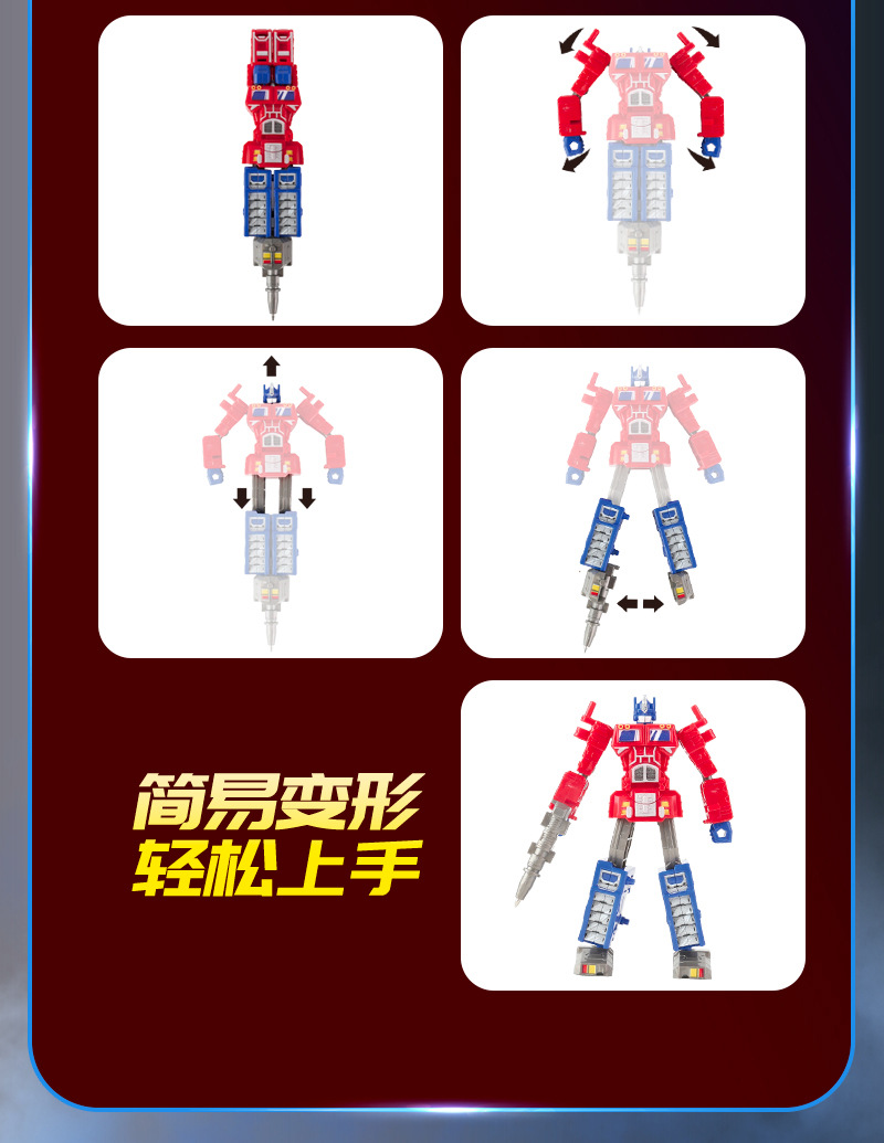 Robot Transformer Ballpoint Pen, 2-in-1 Multifunctional Kids Toy ...