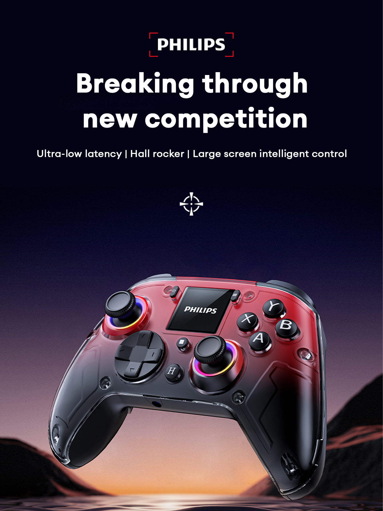 PHILIPS DLK5090 Tri-Mode Wireless Gamepad Ultra-Low Latency Dual Hall ...